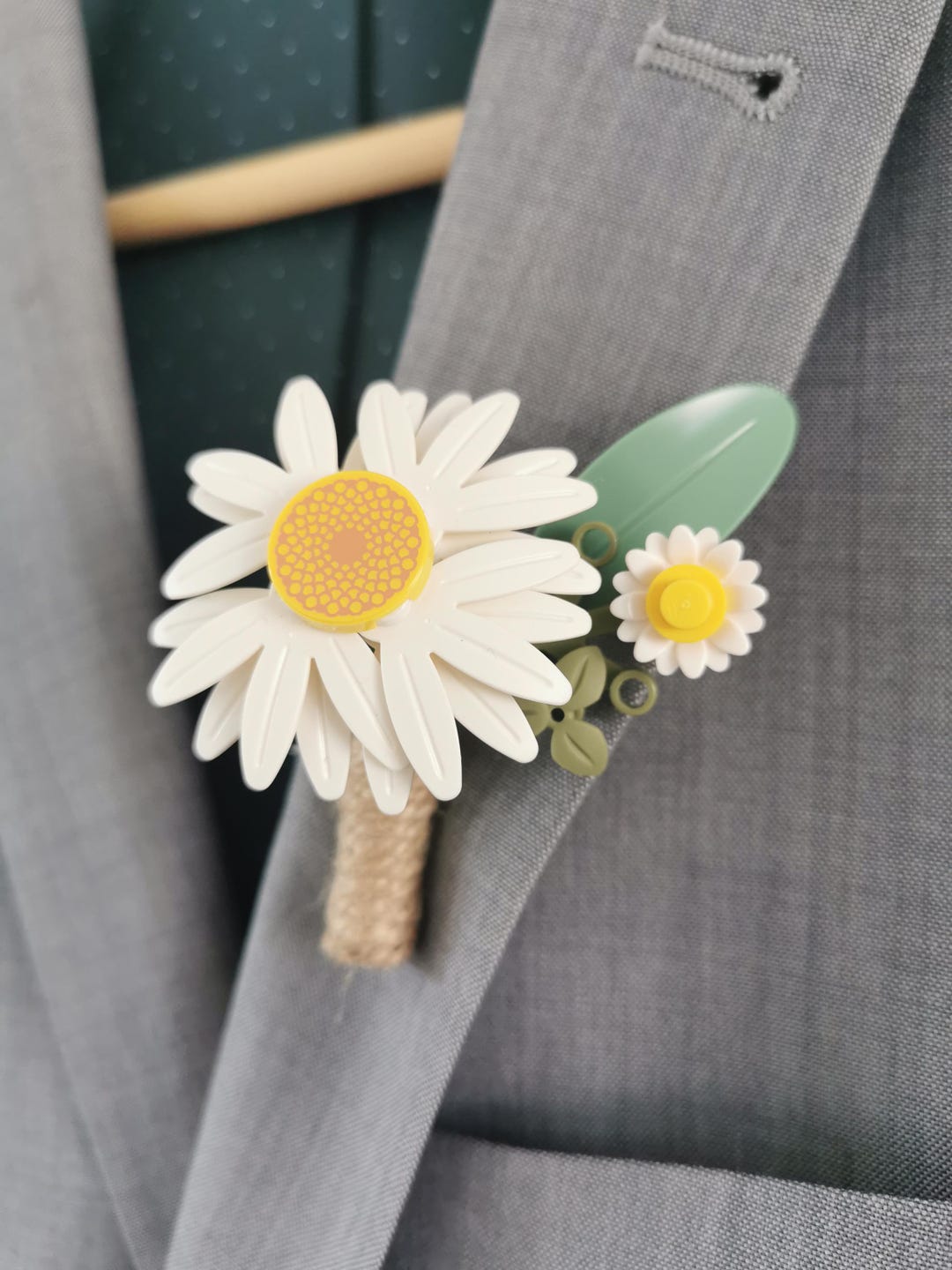 LEGO Buttonhole/boutonnière White Daisy - Etsy