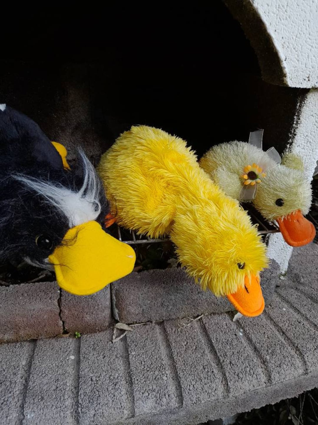 Set 3 Ducks Vintage 80s Old Plush Toy Antique Plush Vintage Ducks Old ...