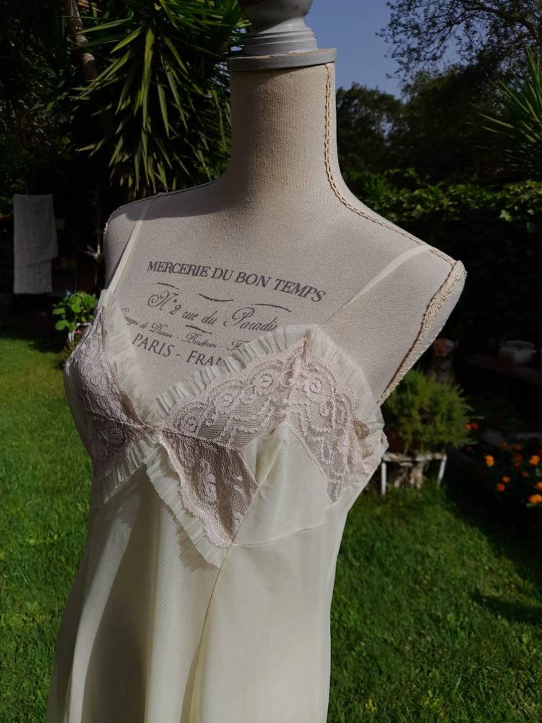 Antique Petticoat Pale Yellow Vintage 50s Petticoat Wedding Bridal ...