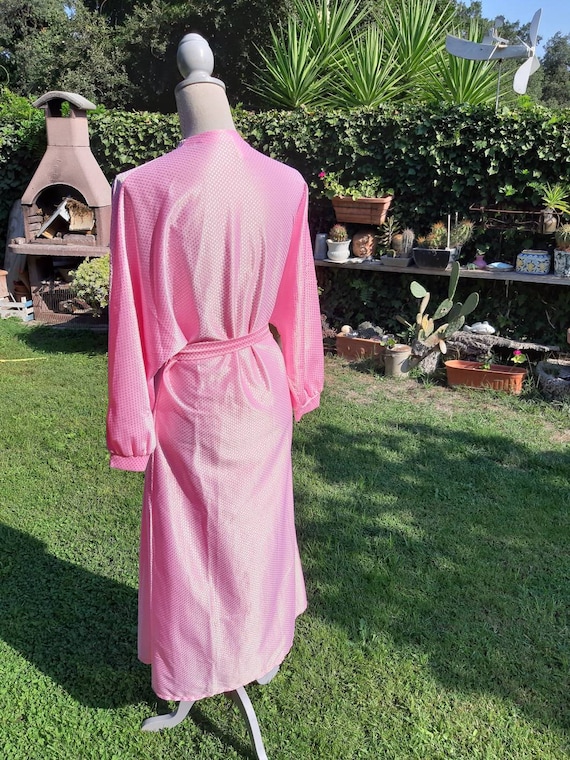 Vintage robe 80s shabby chic glossy pink wedding brid… - Gem