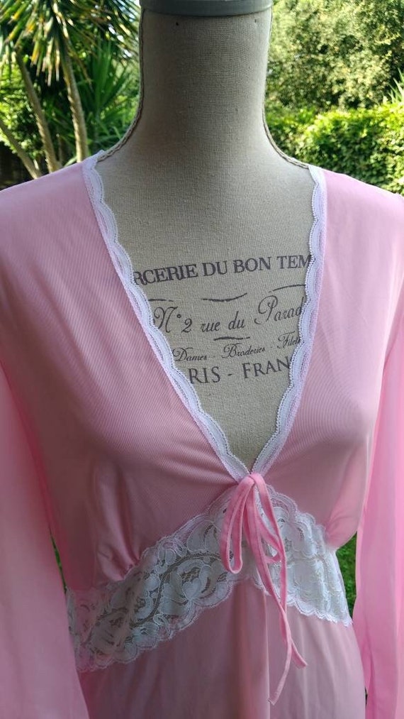 Vintage 70s Nightgown Pink Pink Fluffy Cloud Pink Nig… Gem