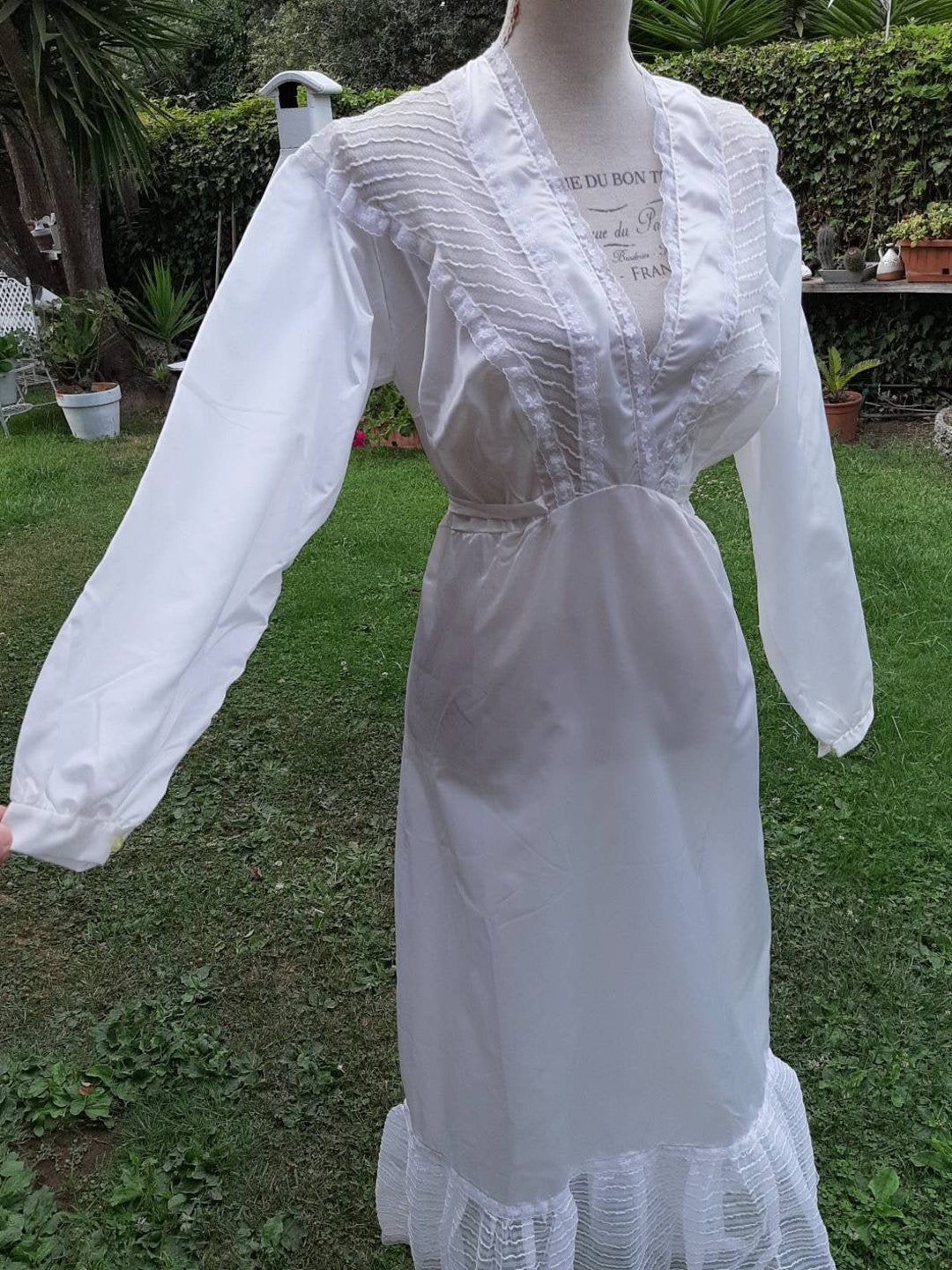 Peignoir Great Gatsby Wedding Nightgown and Petticoat Set Vintage 50s ...