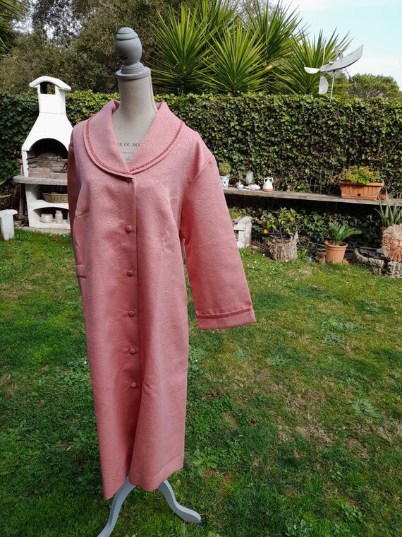 Bohemian robe vintage 50s antique pink Dressing gown … - Gem