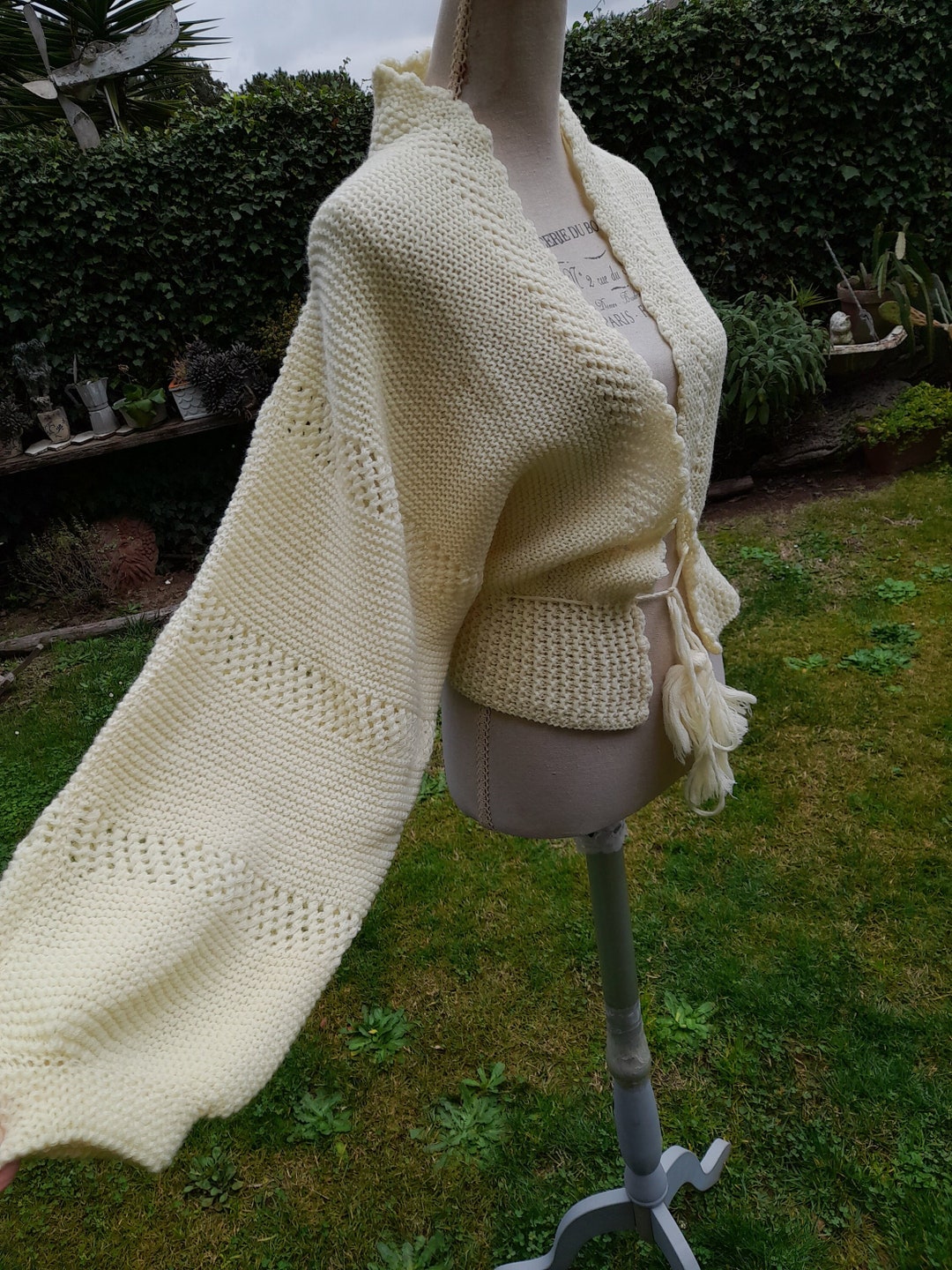 Liseuse Wool Night Jacket for the Night Vintage Beige Wool Warm Night ...