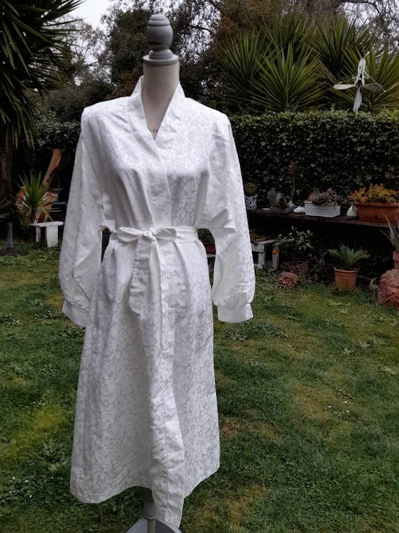 Vintage dressing gown 80s Italy Florence shabby chic … - Gem