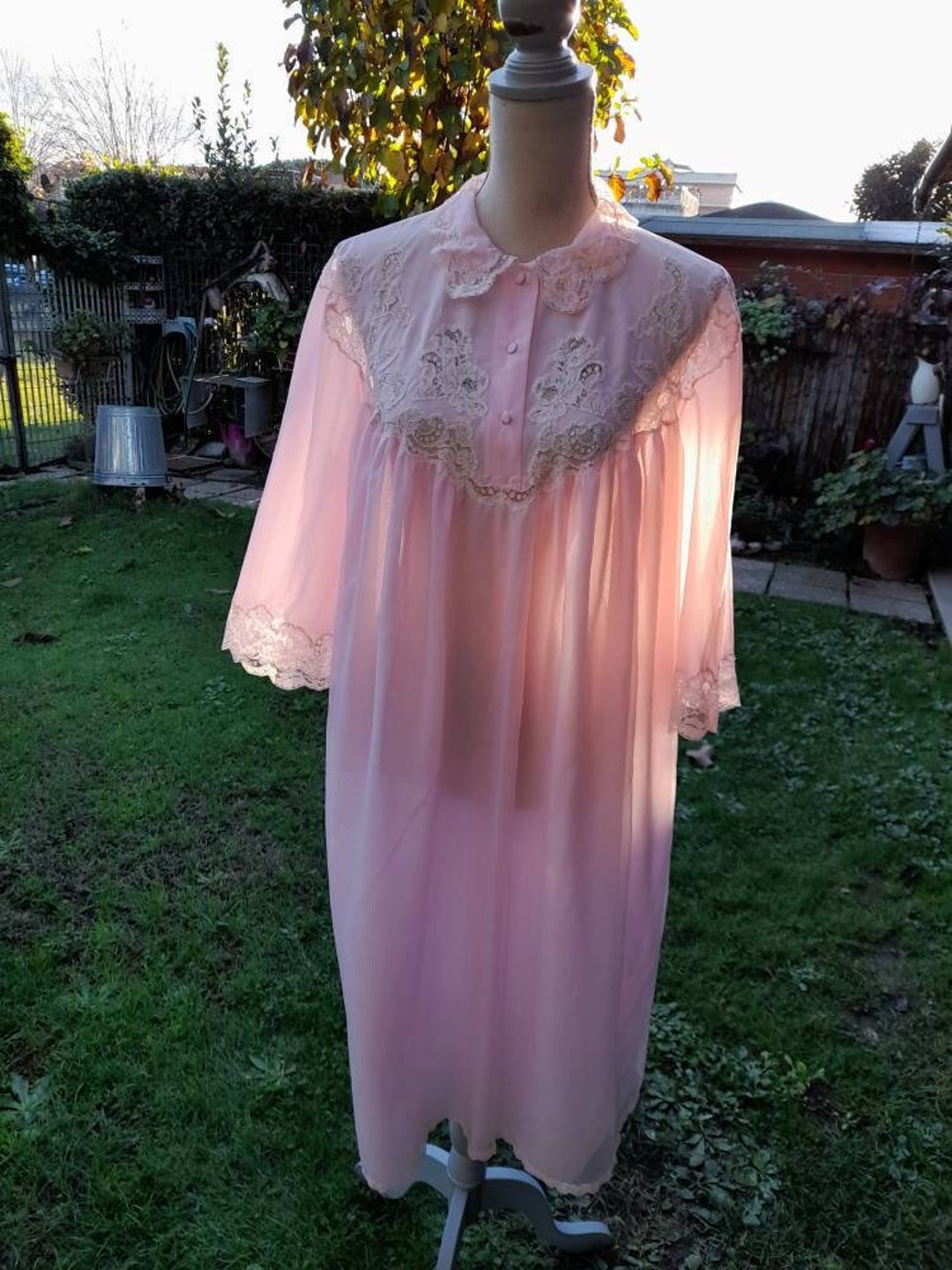 Shabby Chic Vintage Pink Chemise Nightgown 40s Woman Bridal - Etsy