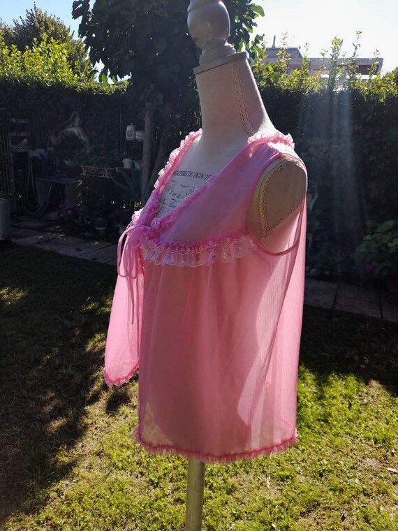 Pink ruffle shoulder wrap jacket for the night vintag… - Gem