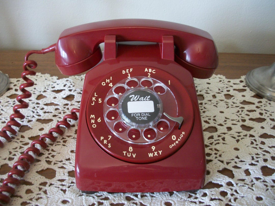 Vintage 1970 Western Electric Model CD500 Rotary Phone in Red - Etsy