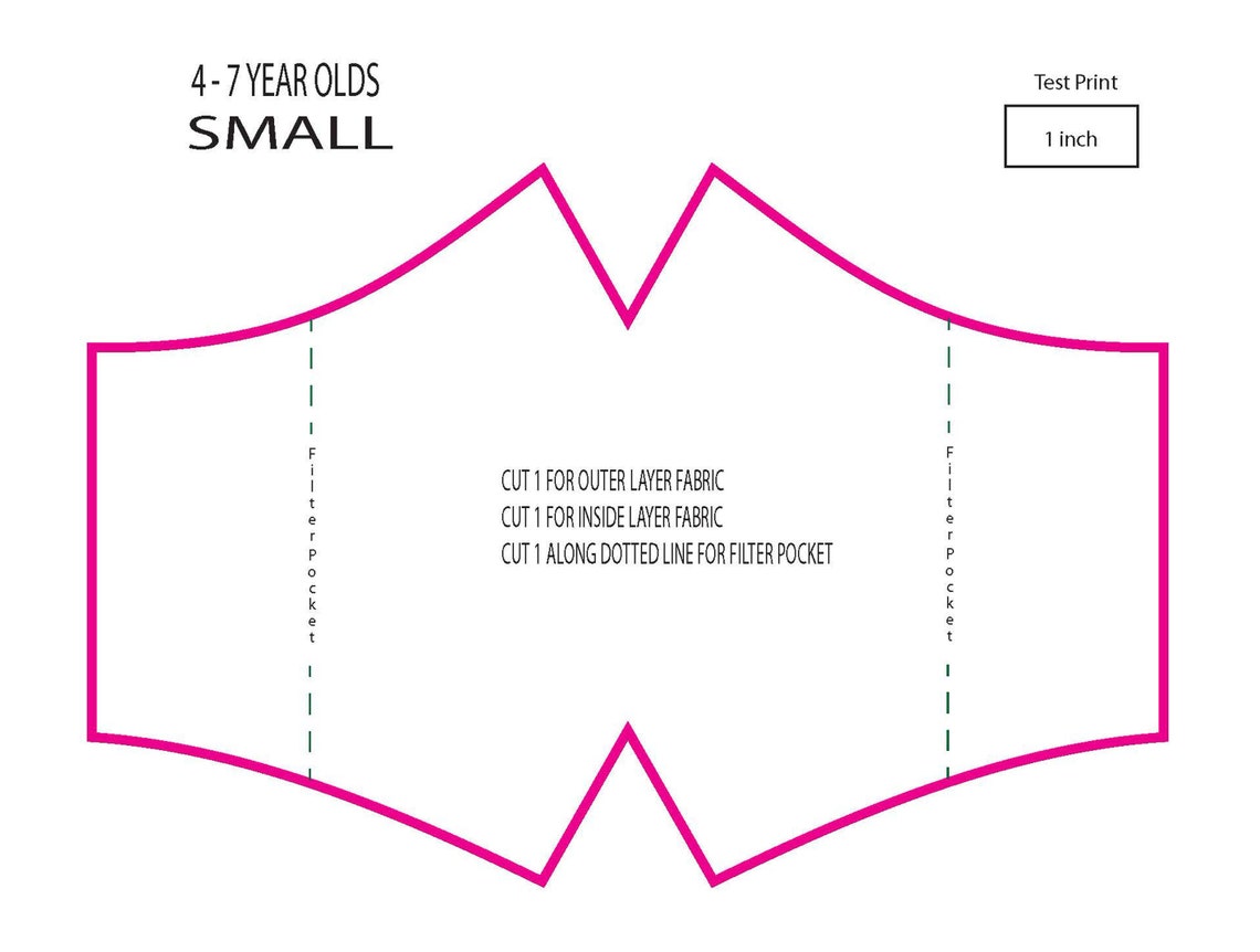 4 Sizes SEAMLESS Mask Pattern Unisex Adults Teens Juniors and - Etsy