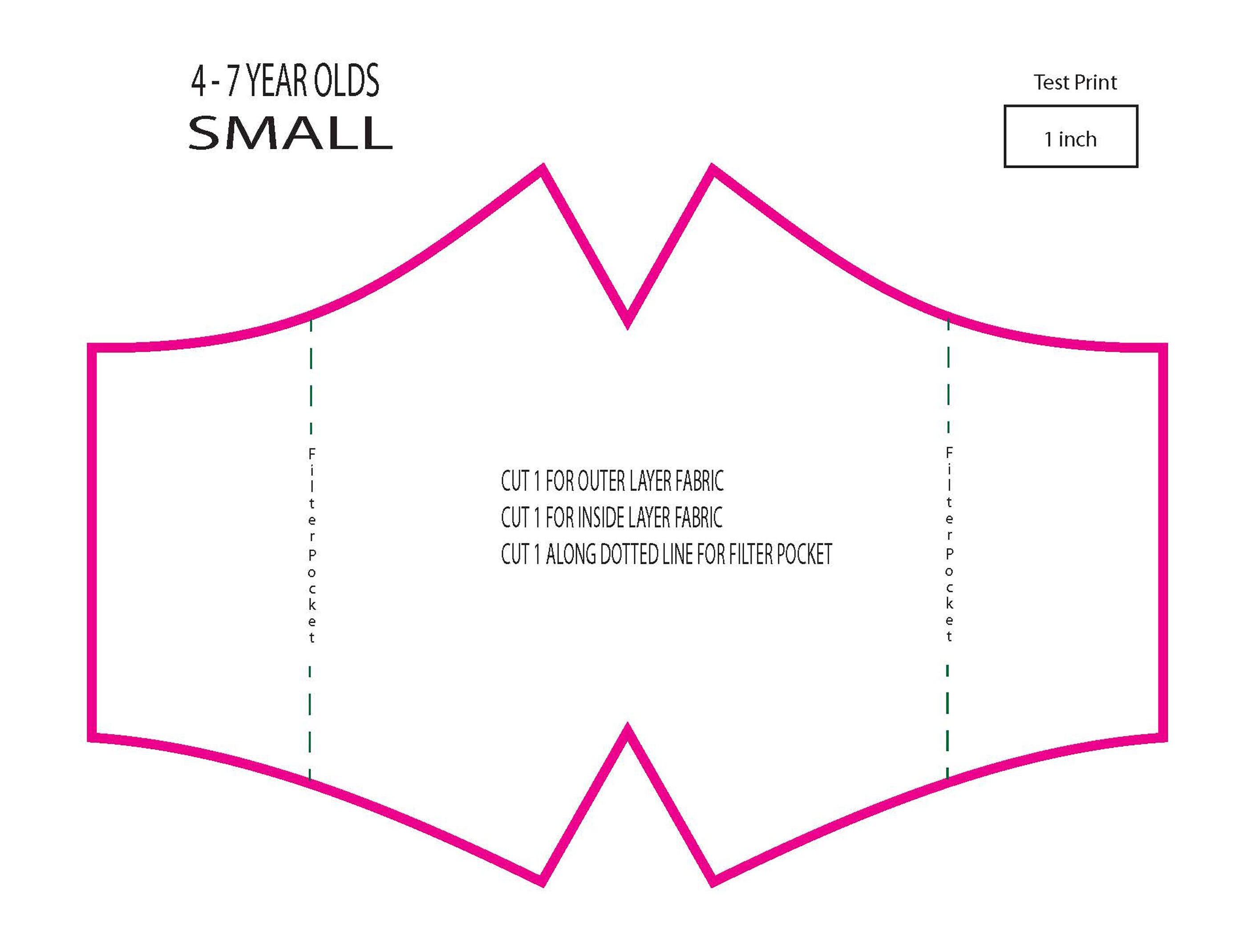 4 Sizes SEAMLESS Mask Pattern Unisex Adults Teens Juniors and Child ...