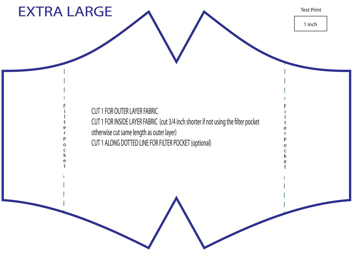 4 Sizes SEAMLESS Mask Pattern Unisex Adults Teens Juniors and - Etsy