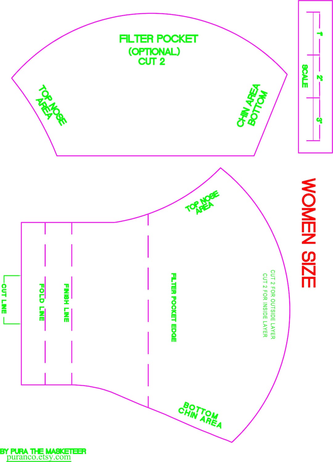 Fog-less Best Fitting Mask Pattern Adult Teen & Child Sizes Good ...