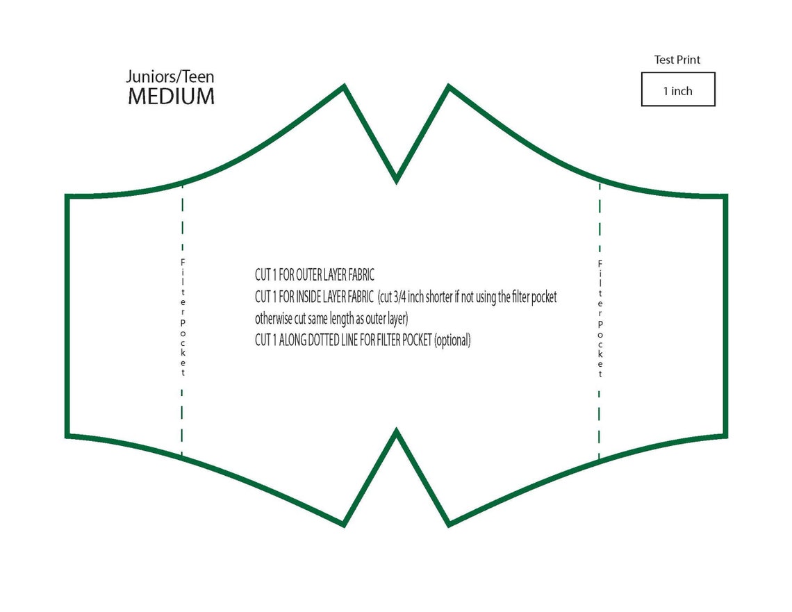 4 Sizes SEAMLESS Mask Pattern Unisex Adults Teens Juniors and - Etsy
