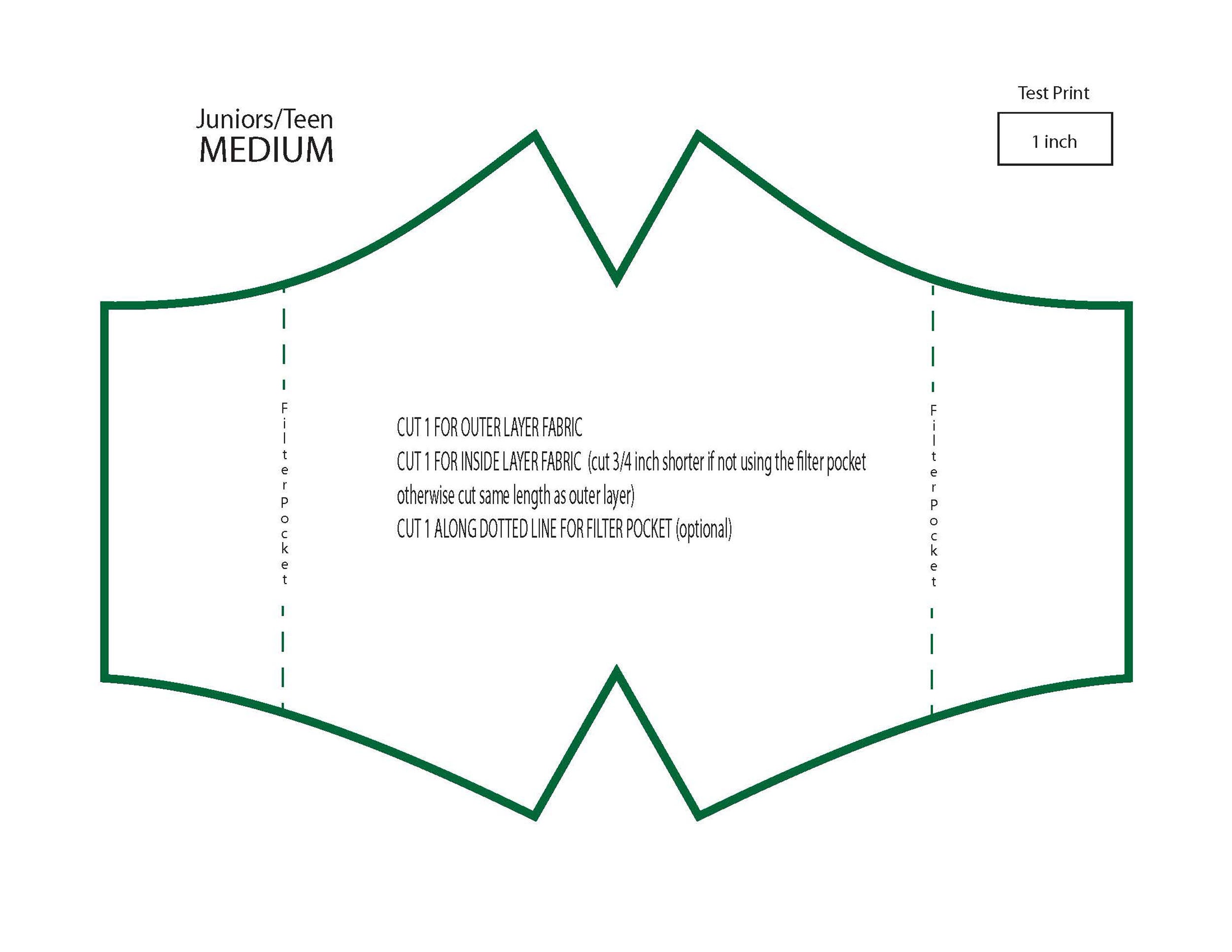 4 Sizes SEAMLESS Mask Pattern Unisex Adults Teens Juniors and - Etsy