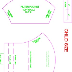 Fog-less Best Fitting Mask Pattern Adult Teen & Child Sizes Good ...