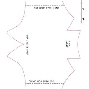Batwing Mask Pattern for Adults Teens Juniors and Child Size With ...