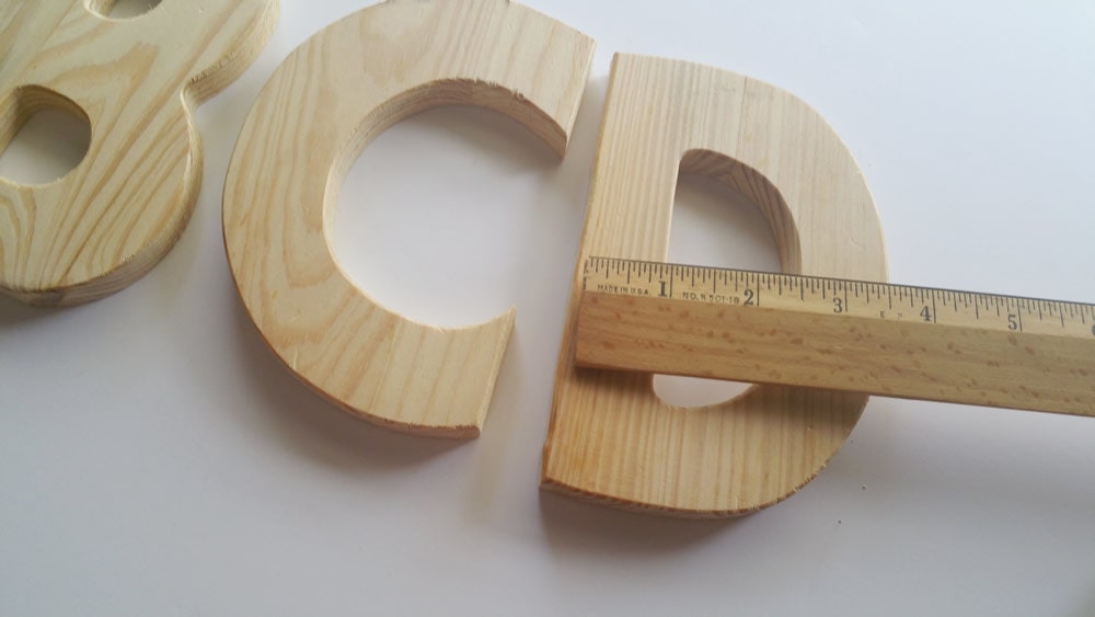 Large Wood Monogram Alphabet Letters A B C and D | Etsy