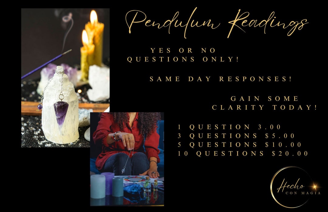 Crystal Pendulum Readings!!!, One Yes or No Question, Same Day ...