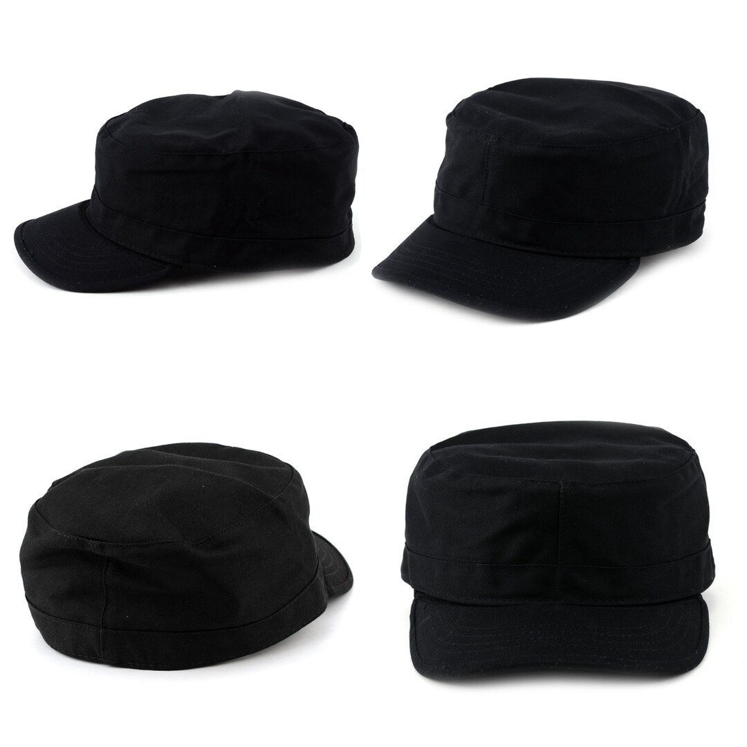 NYFASHION101 Fashionable Solid Color Unisex Fitted Army Military Cadet ...