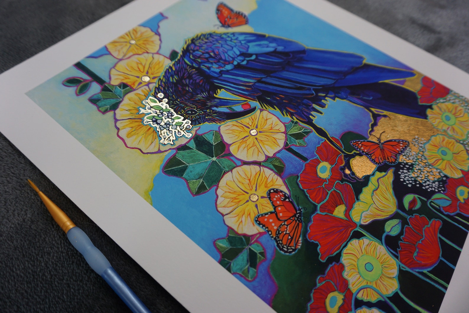 Gilded Raven Art Print - Etsy