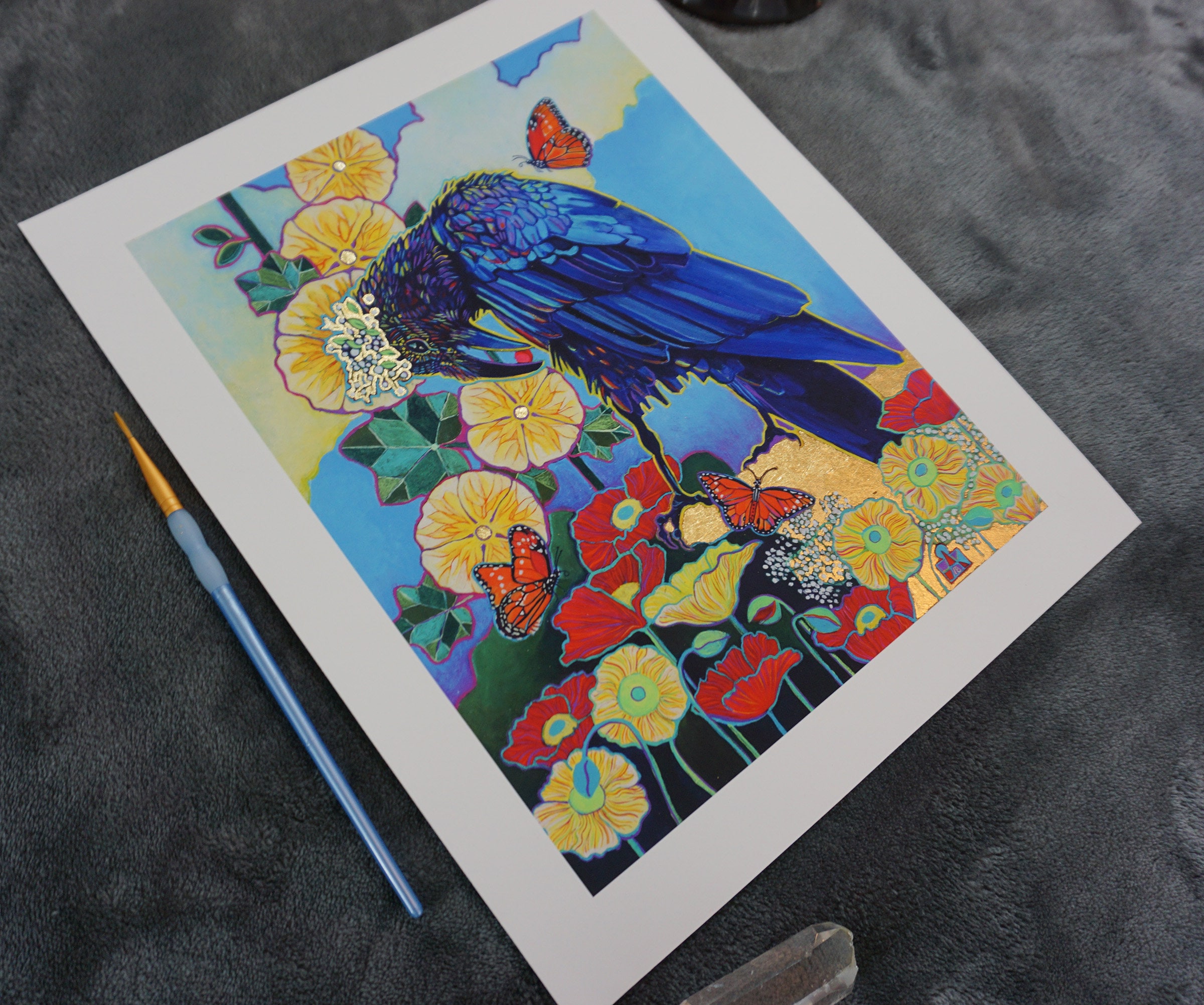 Gilded Raven Art Print - Etsy