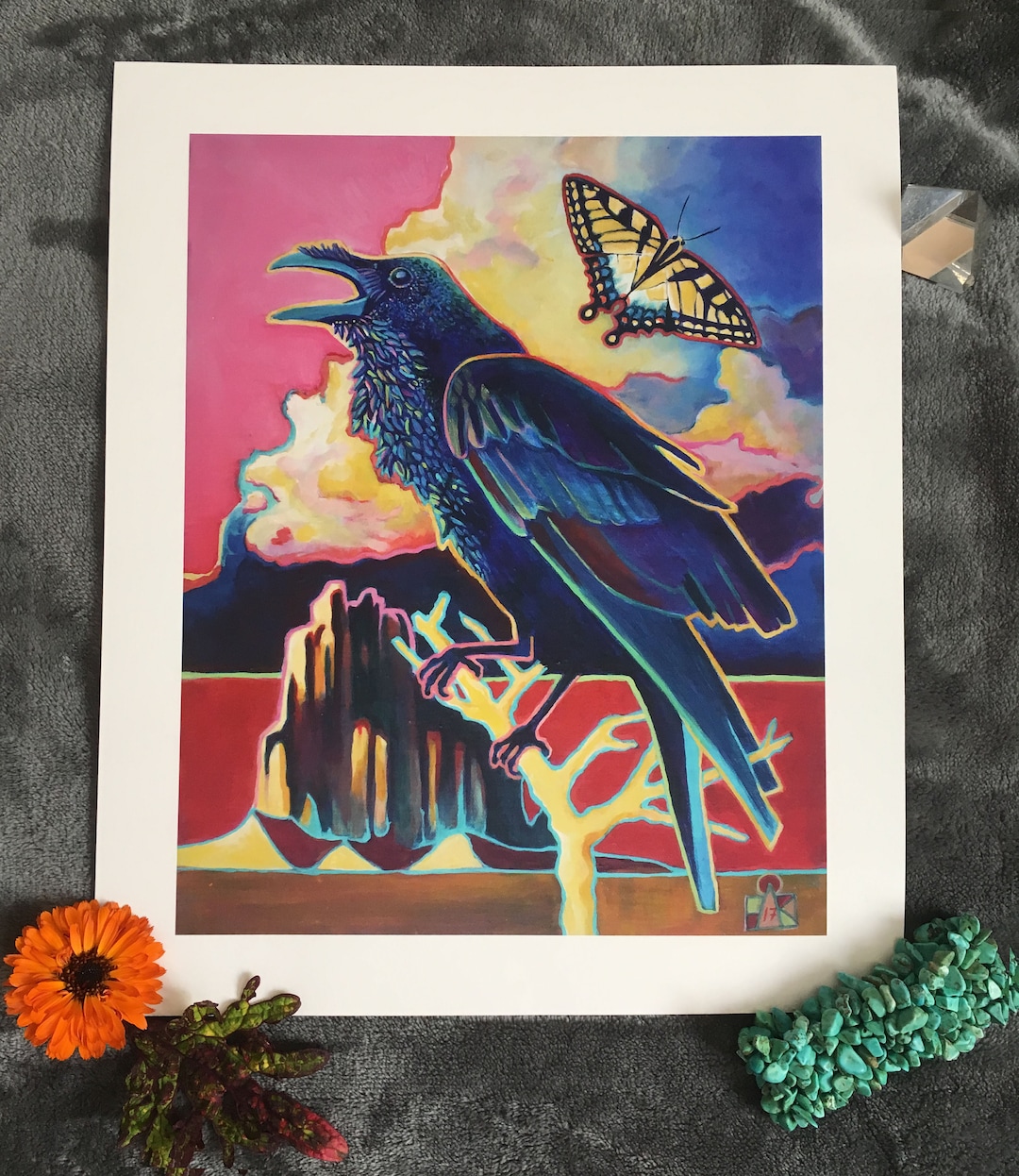 Singing Raven Giclee Art Print - Etsy