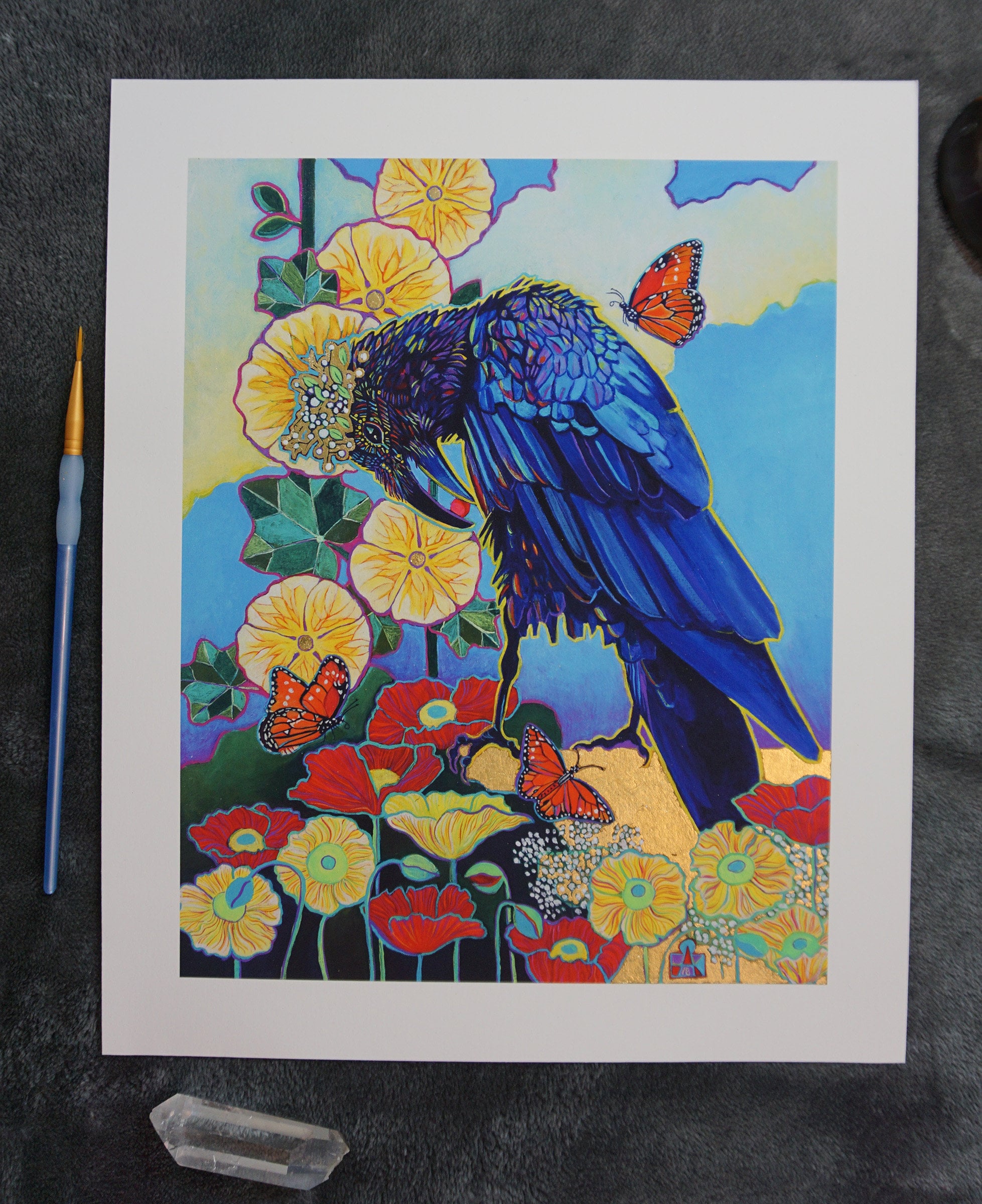 Gilded Raven Art Print - Etsy