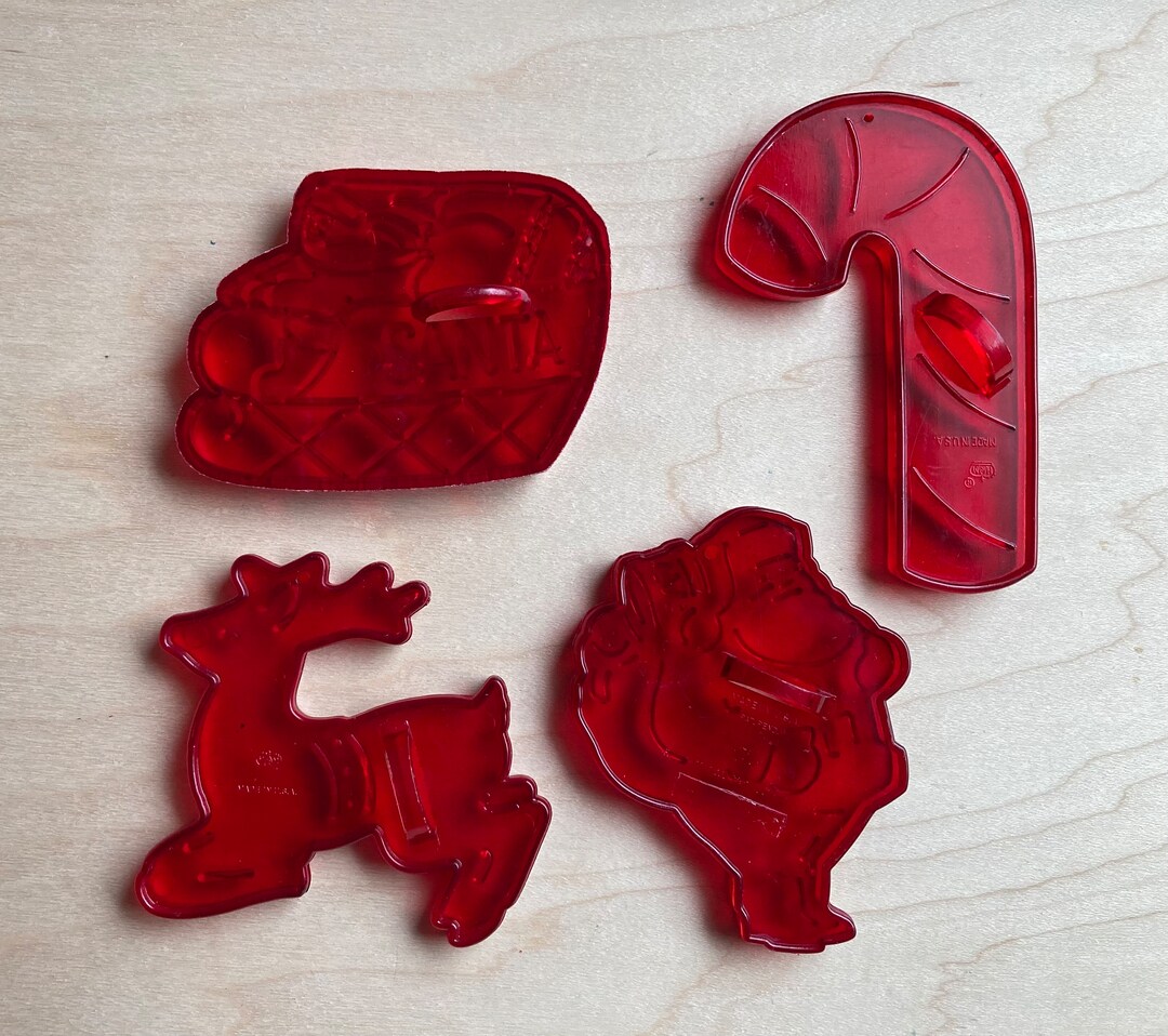HRM Vintage Cookie Cutter Set Santa Candy Cane Cookie Cutter Sleigh - Etsy