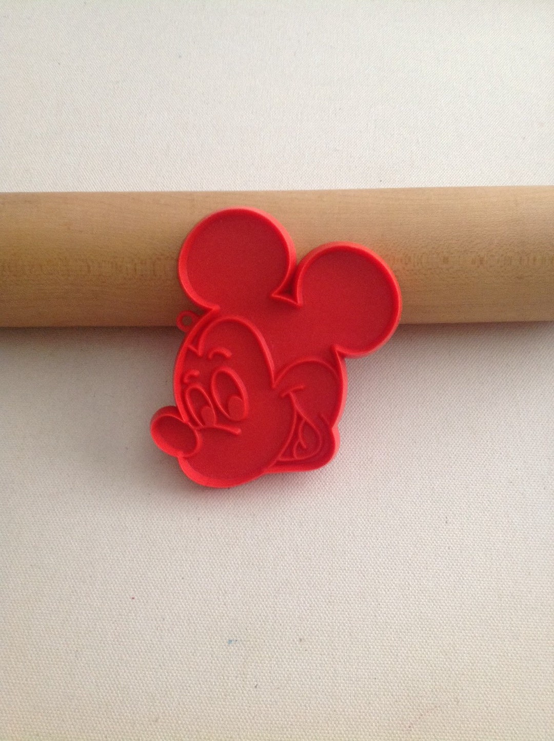 Disney Mickey Mouse Cookie Cutter Red Handle Vintage - Etsy