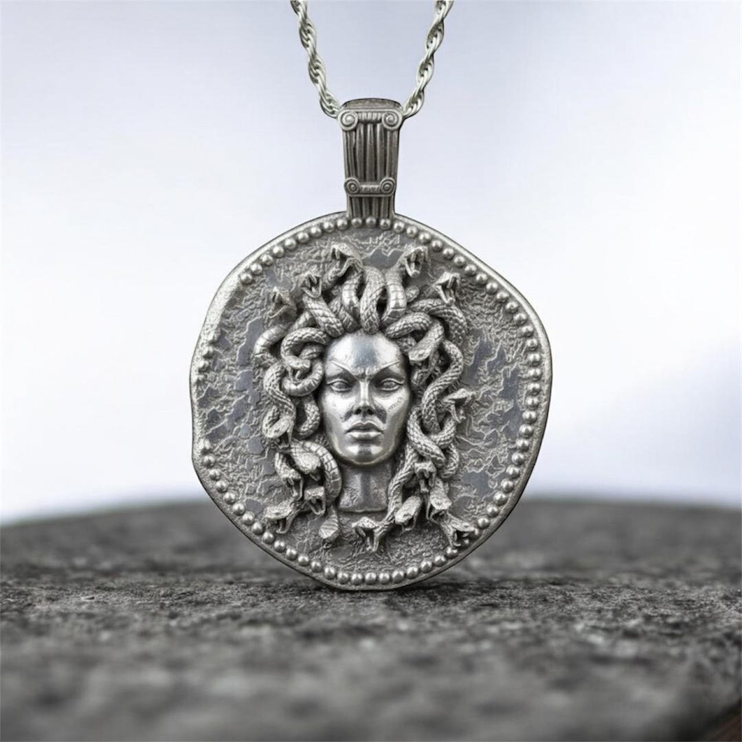 READY TO Ship-large Pendnt! Medusa Coin Pendant-sterling Silver| Medusa ...