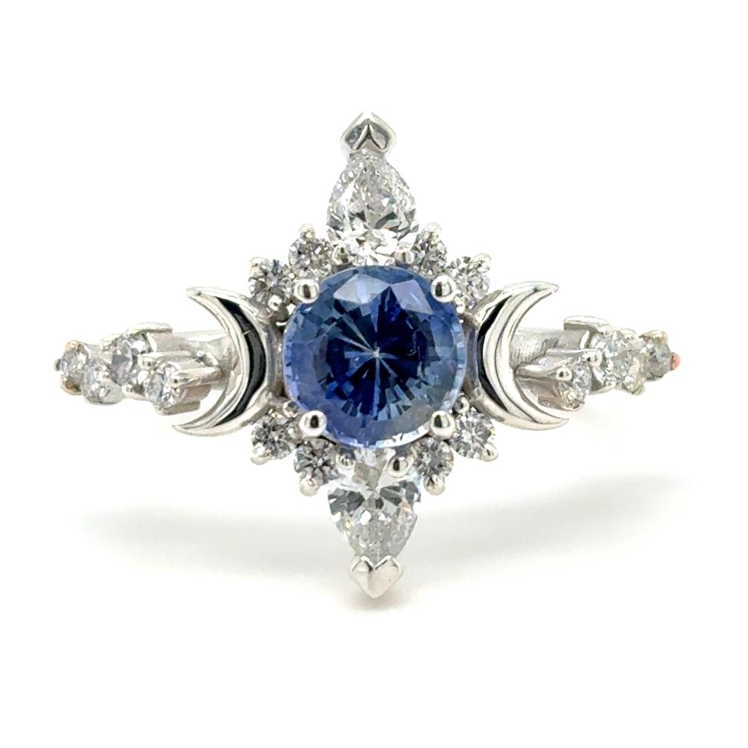 Supreme Hecate Moon Goddess Ring: 14k Gold W/ Lab Diamond Ring - Etsy