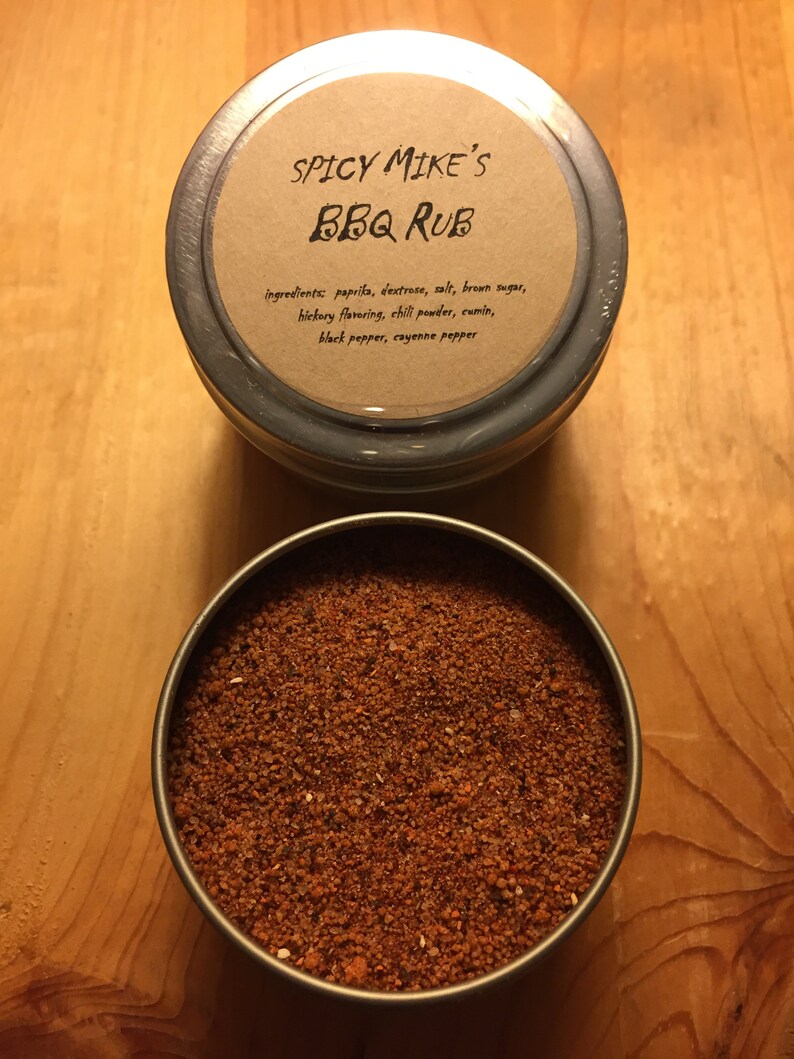 Spicy Mike's BBQ Rub and Seasoning-4-oz-Tin - Etsy España
