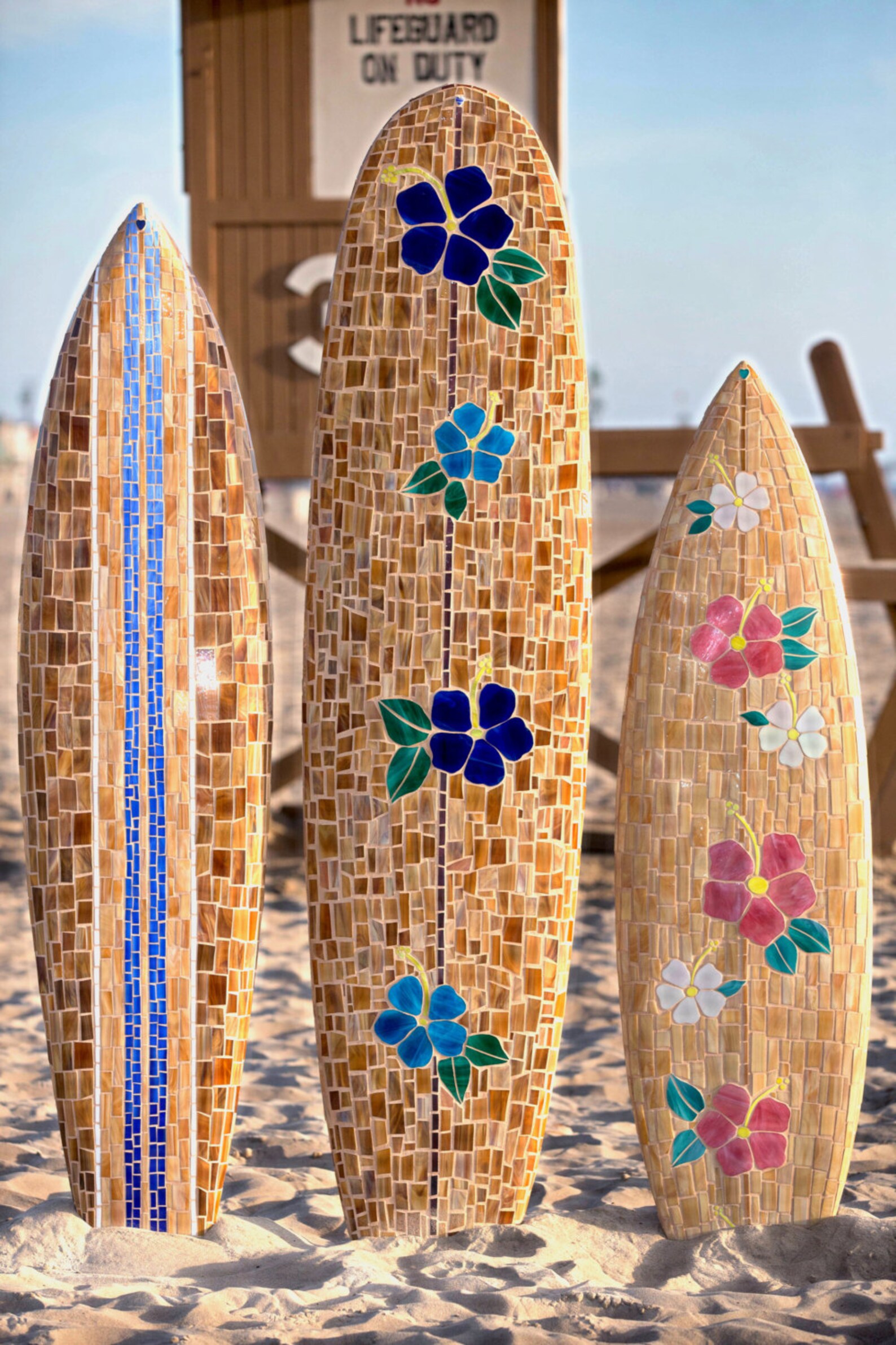 Custom Made Glass Mosaic Surfboard - Etsy