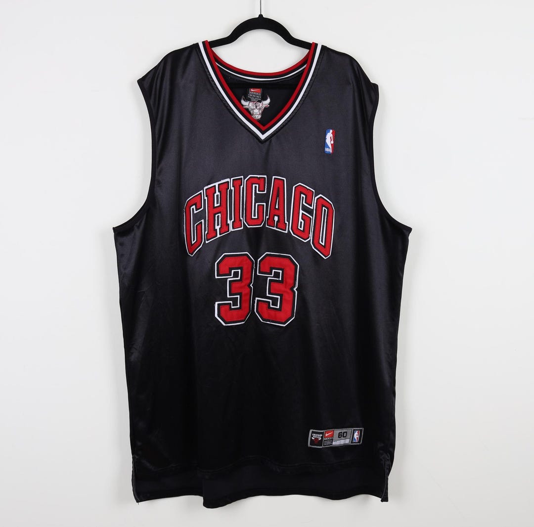 Vintage 90s Team Nike Chicago Bulls Scottie Pippen #33 Black Basketball ...