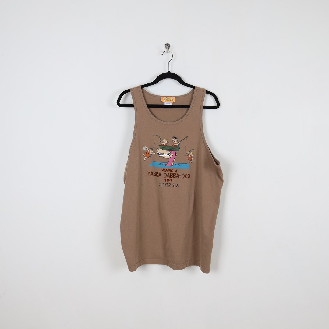 Vintage 90s Brown the Flintstones Having A Yabba-dabba-do Time - Etsy