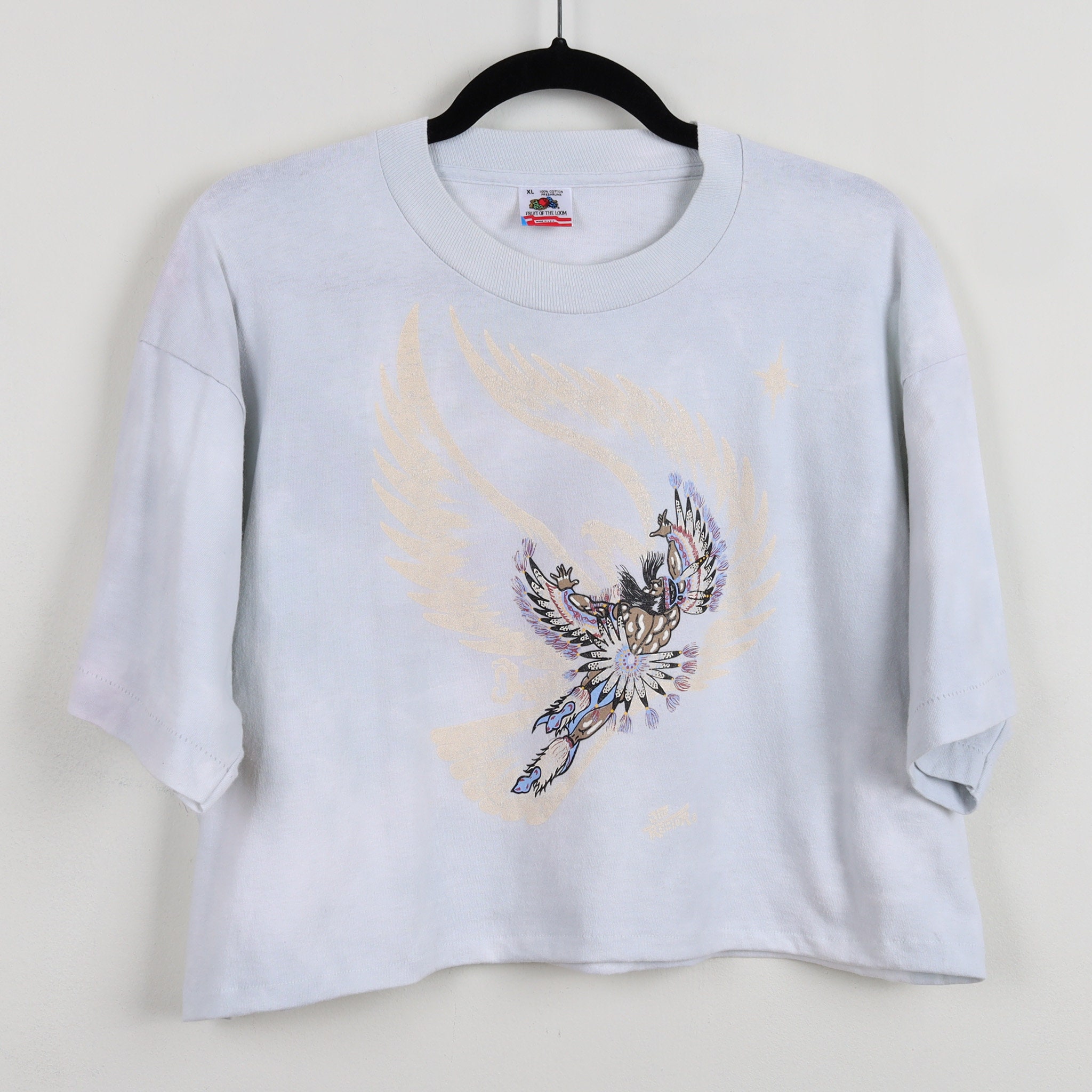 Vintage 90s Angel Jesus Angel Wings Graphic Print Crop Top Holy ...