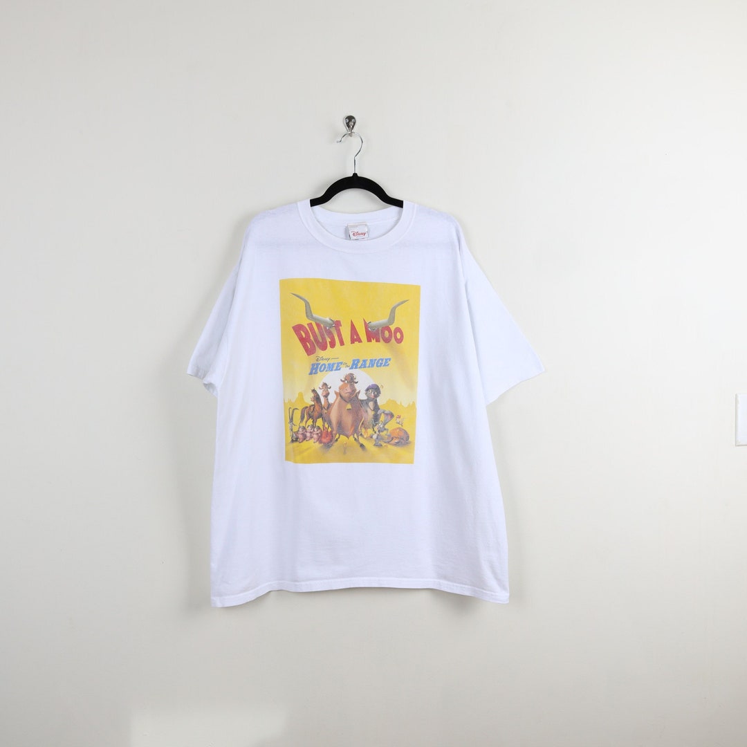 Vintage Y2K Disney Bust A Moo Home on the Range Graphic Print Tee ...