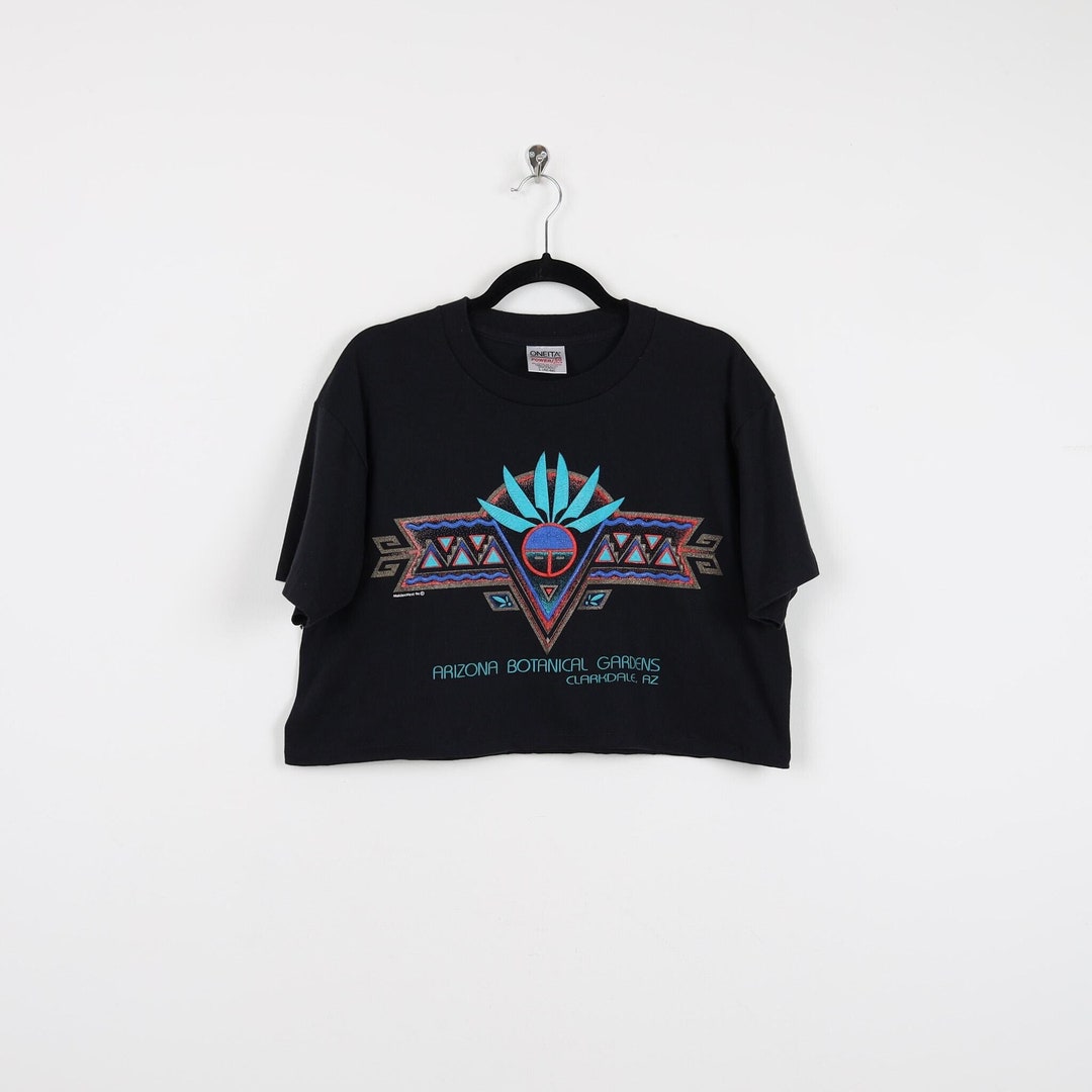 Vintage 90s Arizona Botanical Gardens Clarkdale AZ Graphic Cropped Tee ...