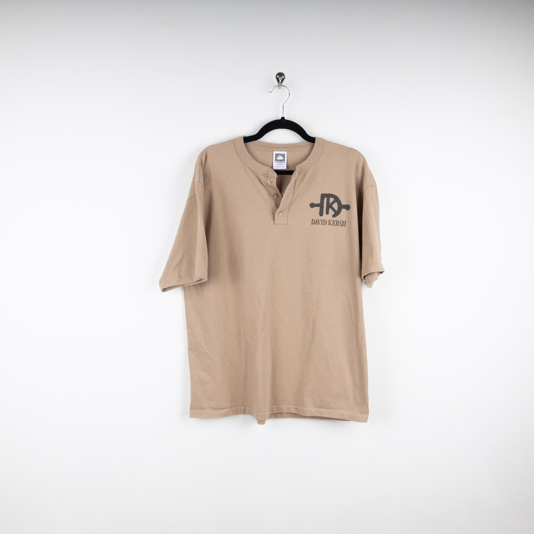 Vintage 90s Preppy David Kersh Logo Henley Country Music Singer Graphic ...