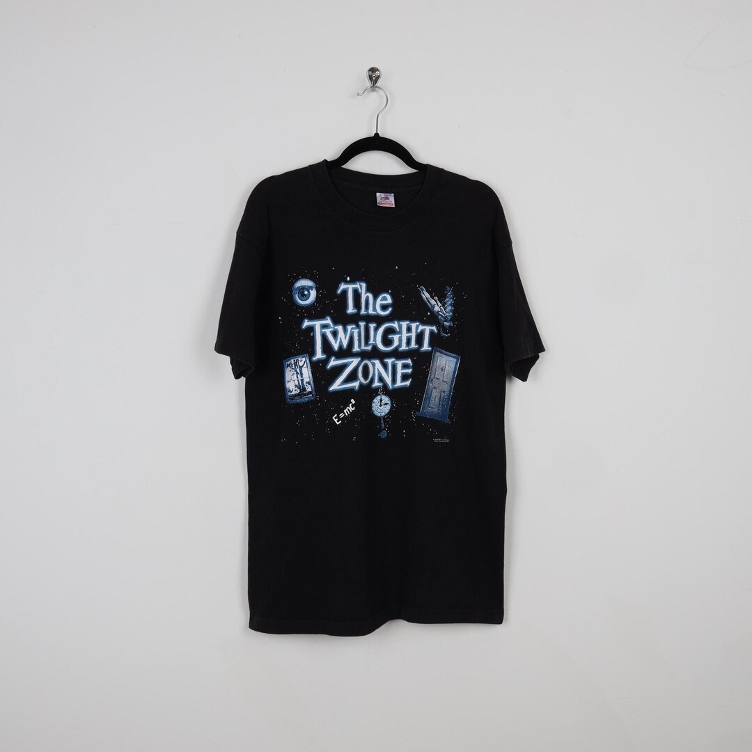 Vintage 90s the Twilight Zone Emc2 TV Show 1993 Black Graphic Print Tee ...