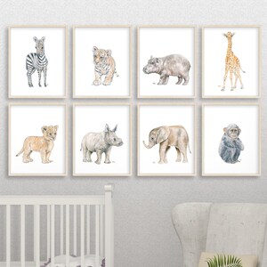 Safari Animal Prints Jungle Animal Print Safari Nursery Art | Etsy