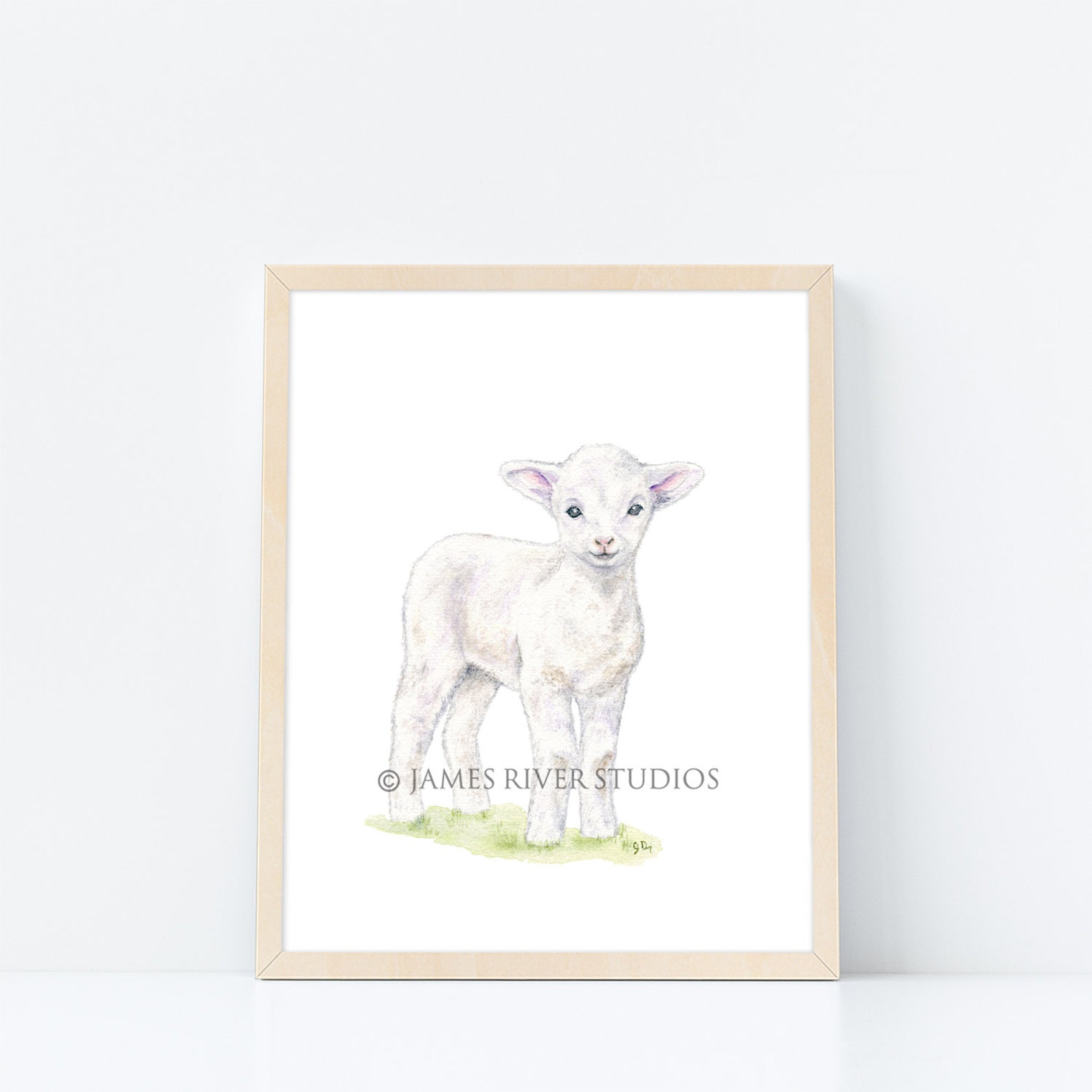 Lamb Art Lamb Painting Lamb Print. Lamb Watercolor Painting - Etsy