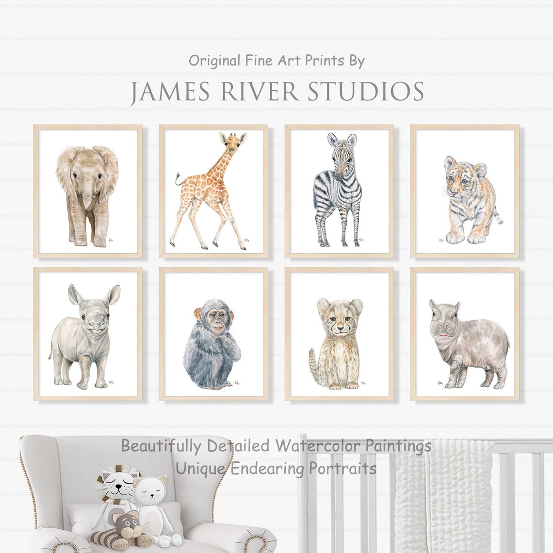 Safari Animal Prints Jungle Animal Print Safari Nursery Art Gender ...