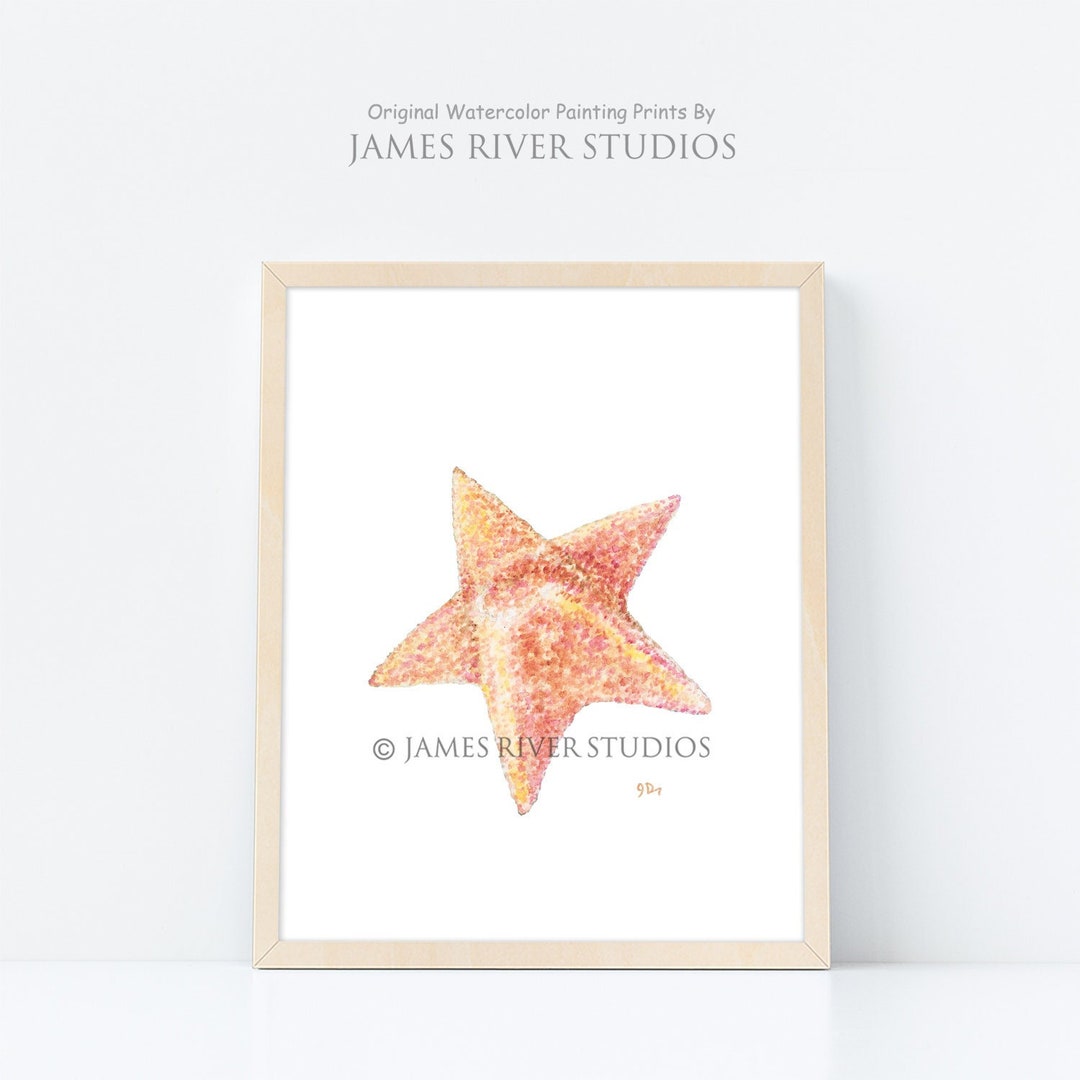 Starfish Art Starfish Painting Starfish Print From Original Starfish ...