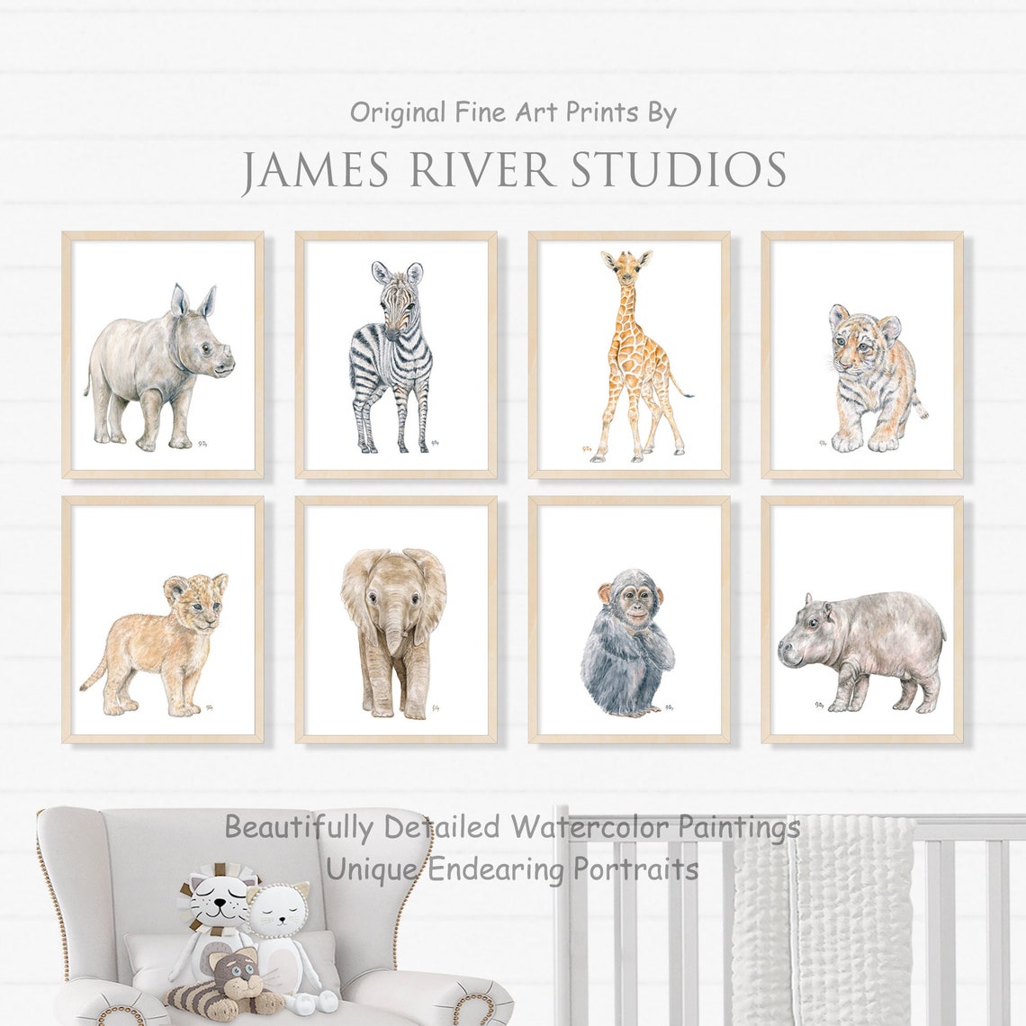 Safari Animal Prints Jungle Animal Print Safari Nursery Arte - Etsy España