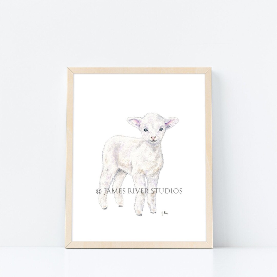 Lamb Art Lamb Painting Lamb Print. Lamb Watercolor Painting - Etsy