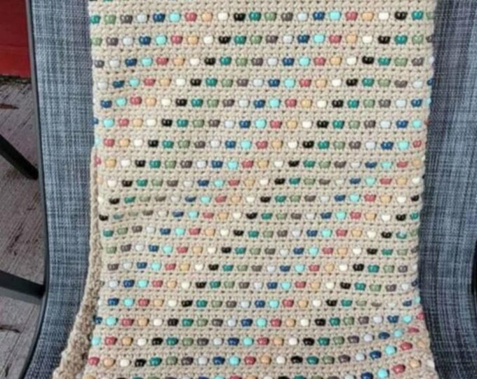 Handmade Crochet Beaded Blanket - Etsy