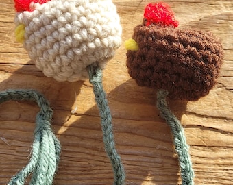 Handmade Crochet Chicken Bookmark, Farm Animal Lover Gift - Etsy