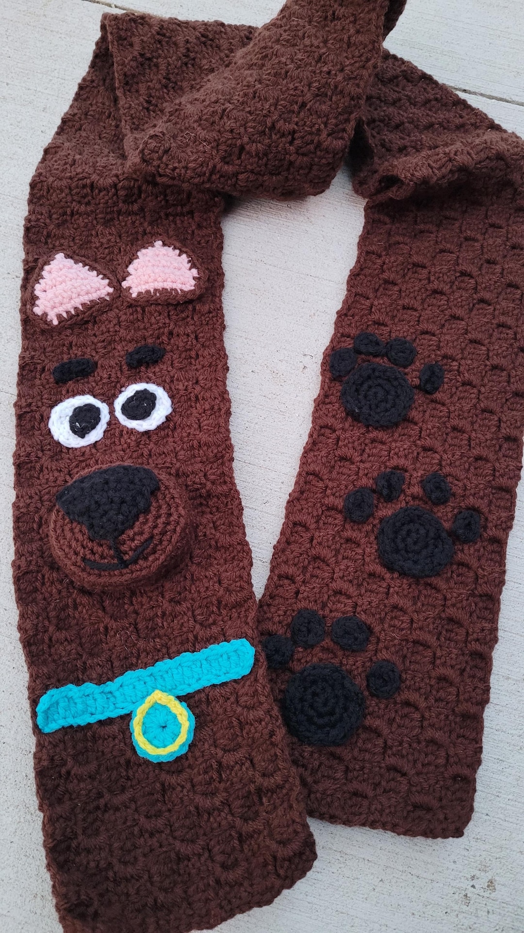 Handmade Crochet Dog Scarf: Cartoon Inspired - Etsy