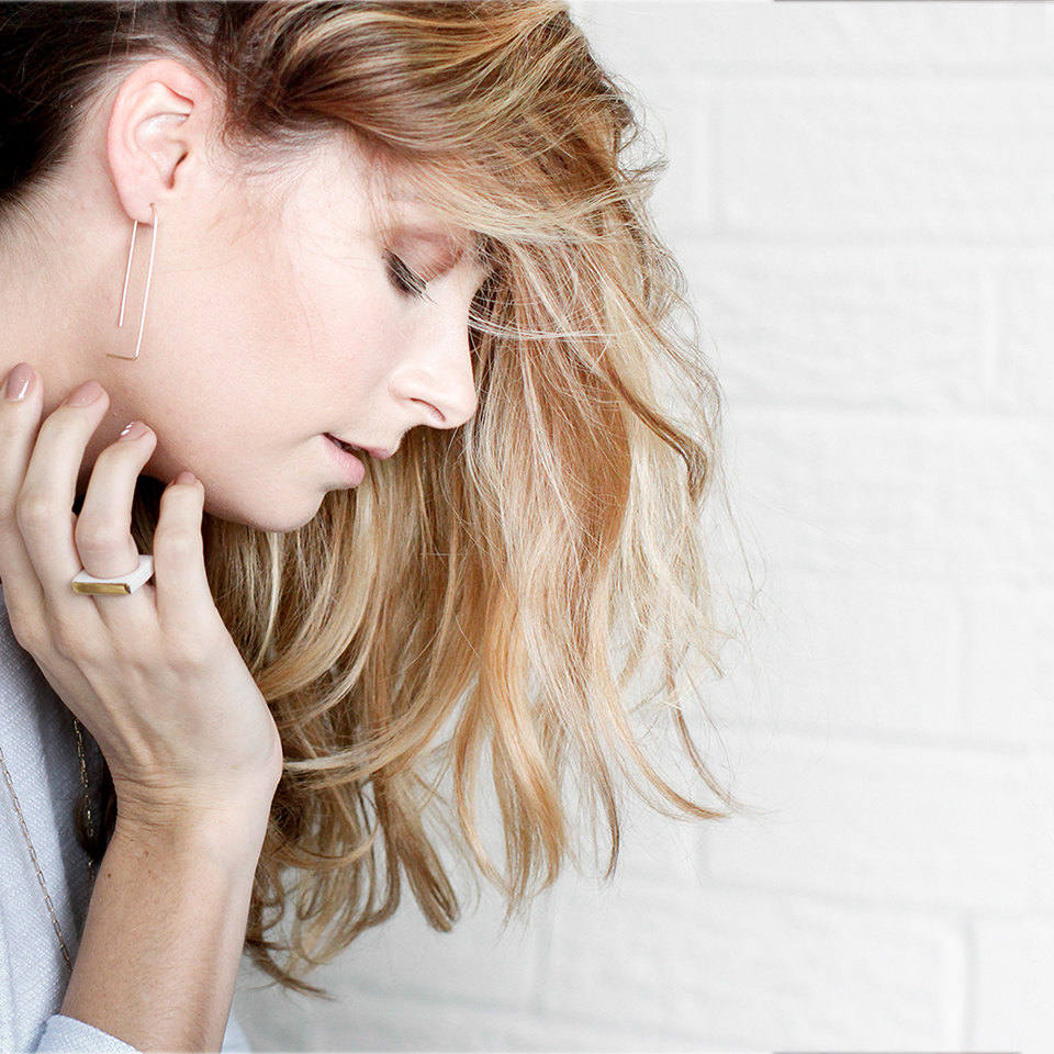 Oblong Earrings- 14k Gold-filled, Thin Gold Earring, Gold Hoop Earrings ...